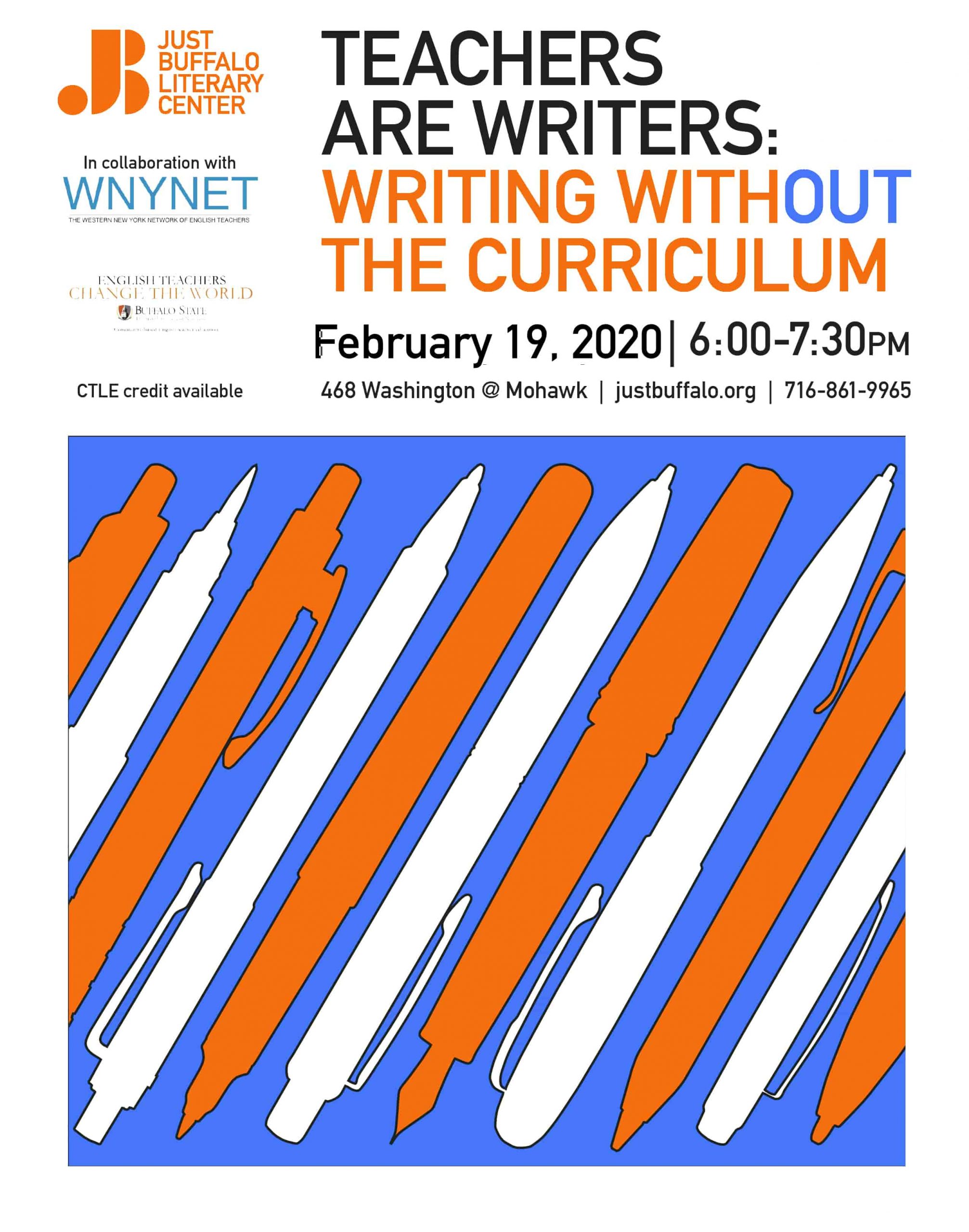 Teachers Are Writers: Writing Without The Curriculum - Just Buffalo ...